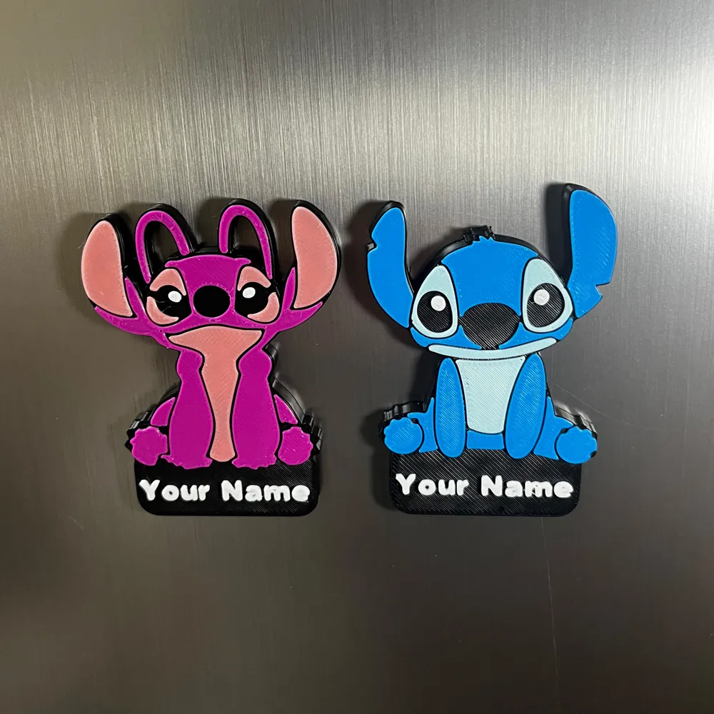 Personnalisable – Aimant Stitch et Angel Amis - Modèle d'Impression 3D ...