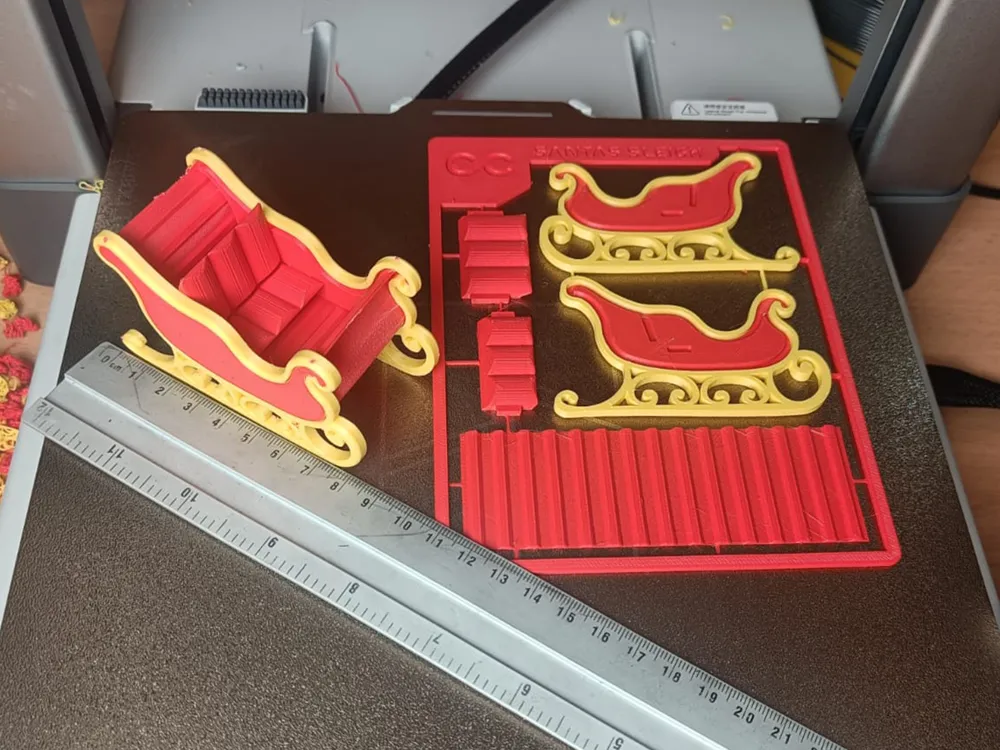 Santa's Sleigh Kit Card by CreativeChance MakerWorld: Download Free 3D ...