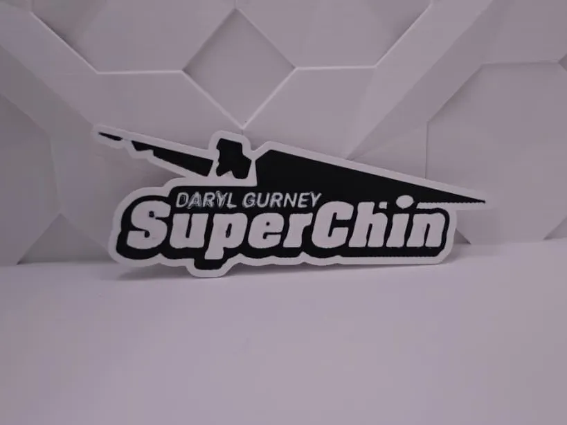 Daryl Gurney (SuperChin) 飞镖标志 - 免费 3D 打印模型 - MakerWorld