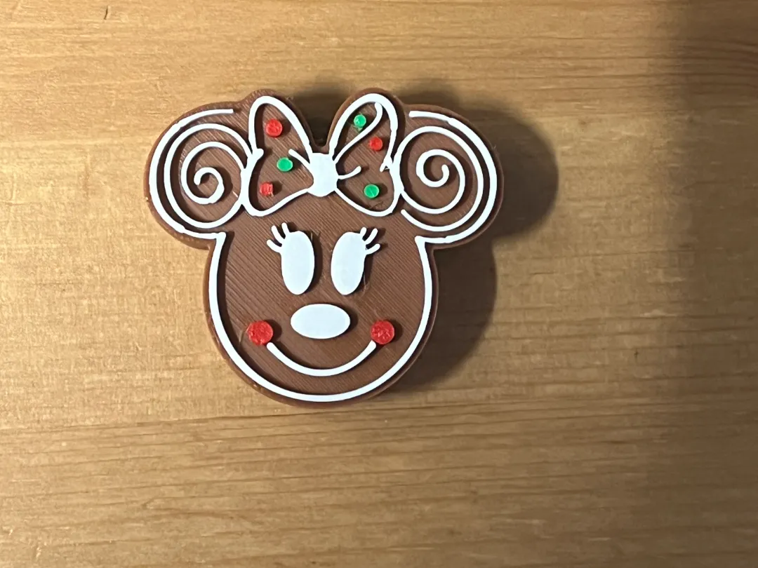 gingerbread Minnie mouse Stanley straw topper - Free 3D Print Model ...