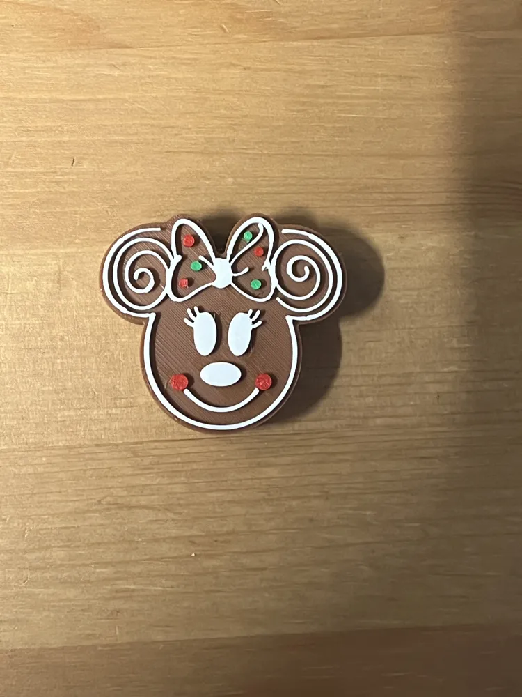 gingerbread Minnie mouse Stanley straw topper - Free 3D Print Model ...