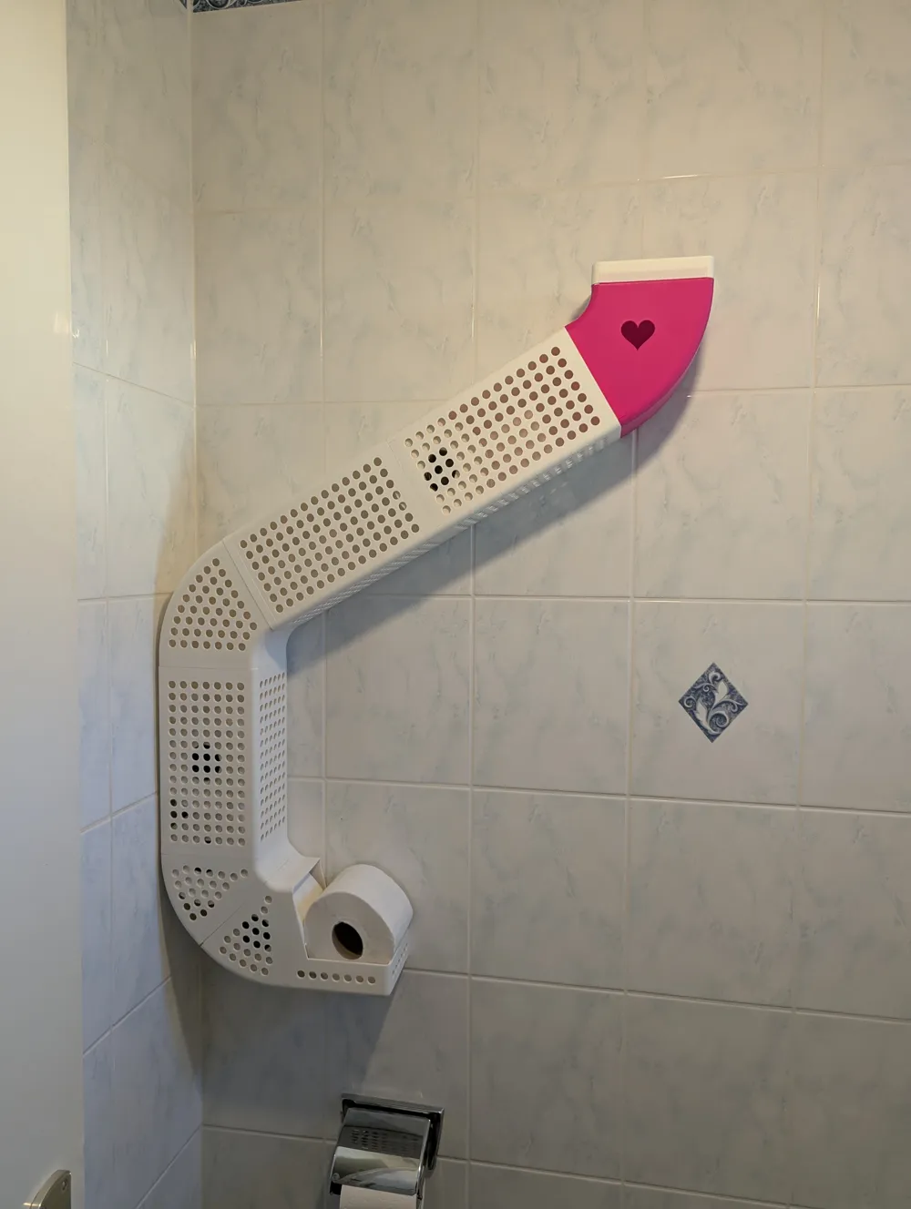 toilet paper dispenser deluxe + customizable track - Free 3D Print ...