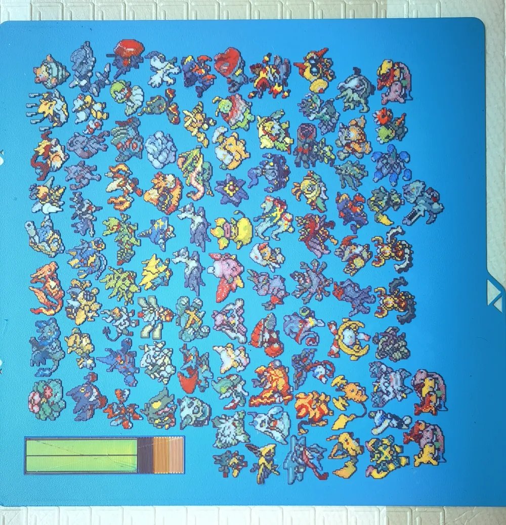 Red Yellow Blue White Layered Color MEGA Pokemon All-in-One Print ...