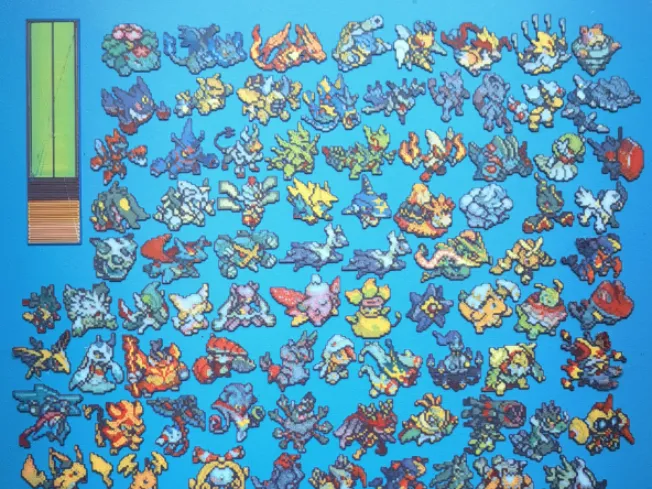 Red Yellow Blue White Layered Color MEGA Pokemon All-in-One Print ...