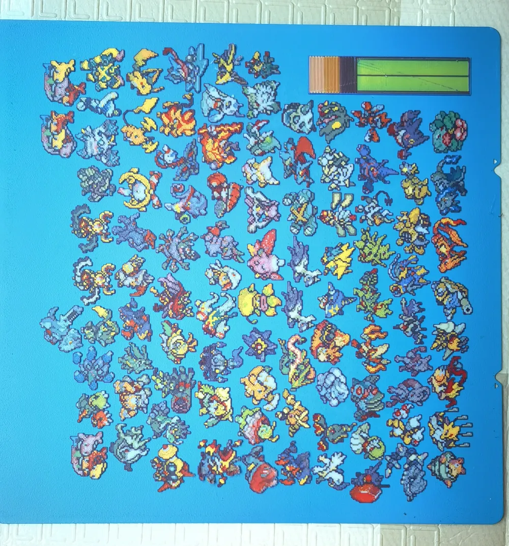 Red Yellow Blue White Layered Color MEGA Pokemon All-in-One Print ...