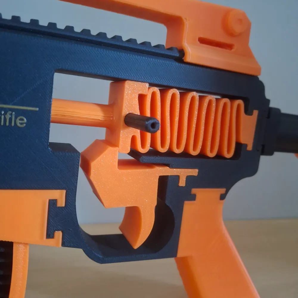 M4 Spring Rifle - Shoots fake bullets with mag by Next3D - MakerWorld