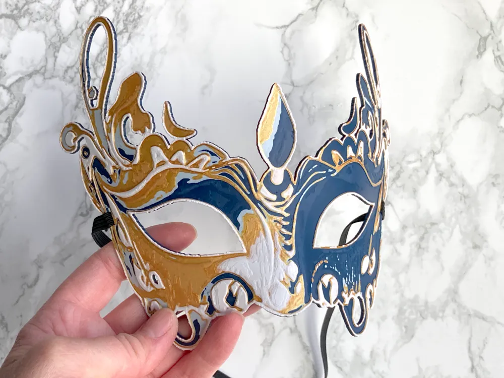 Ornate Masquerade Mask - Prints Flat by PenolopyBulnick MakerWorld ...