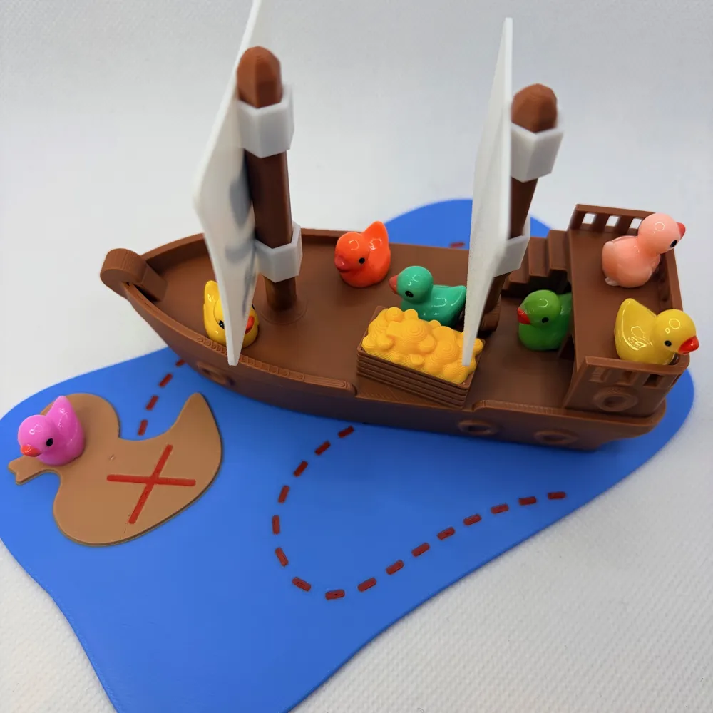 Mini Duck Pirate Ship and Treasure Map Adventure - Free 3D Print Model ...