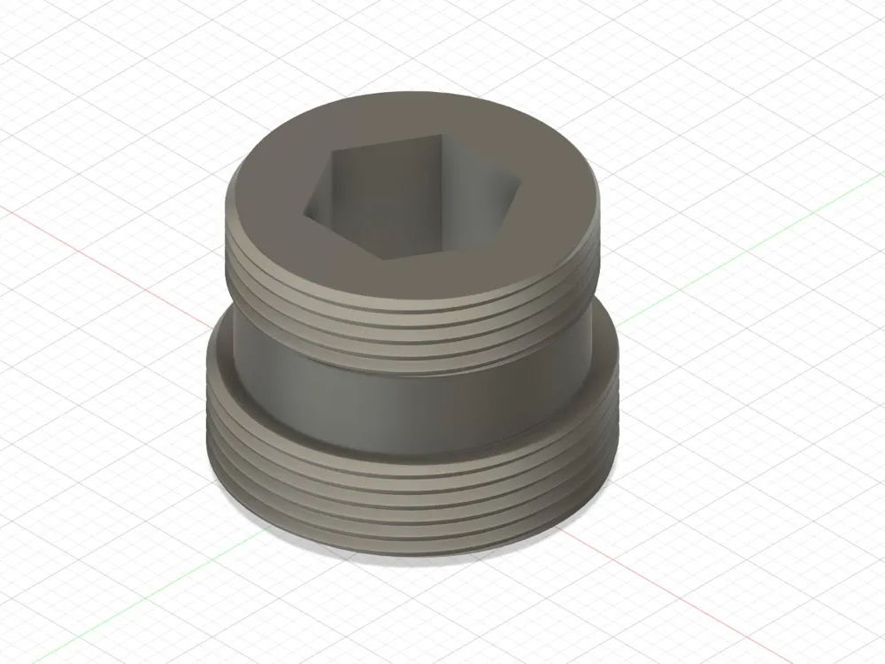 Adapter M22 x1 to M20 x1 e.g. for a faucet - Free 3D Print Model ...
