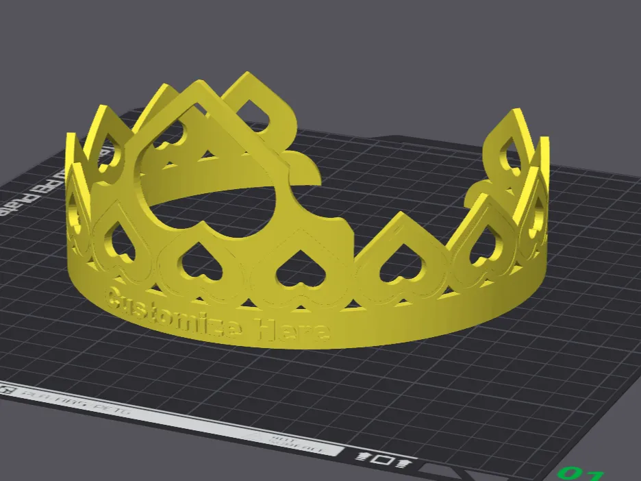 Customizable Queen Crown by Reahzen MakerWorld: Download Free 3D Models