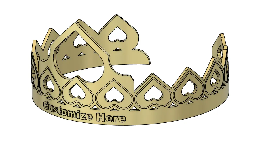 Customizable Queen Crown by Reahzen MakerWorld: Download Free 3D Models