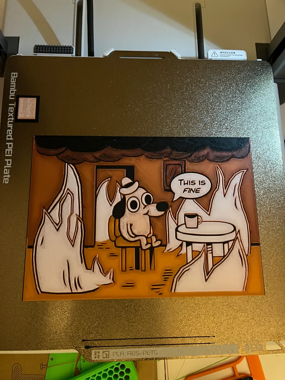 This is fine - Meme Hueforge Print by ChopSuey - MakerWorld