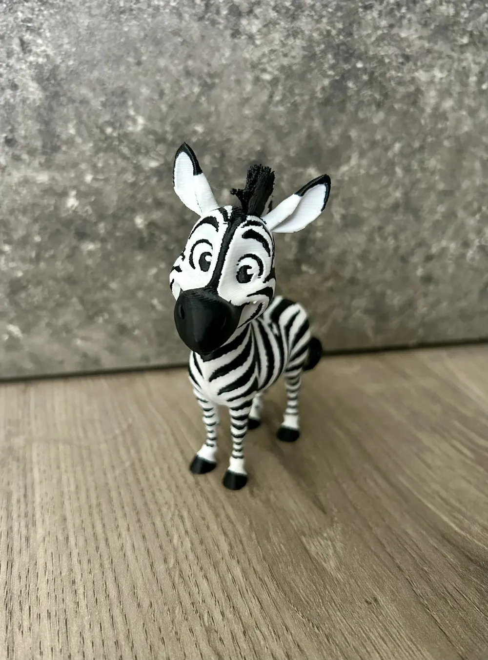 Zebra Happy Cute Figurine Toy AMS Animal - Free 3D Print Model - MakerWorld