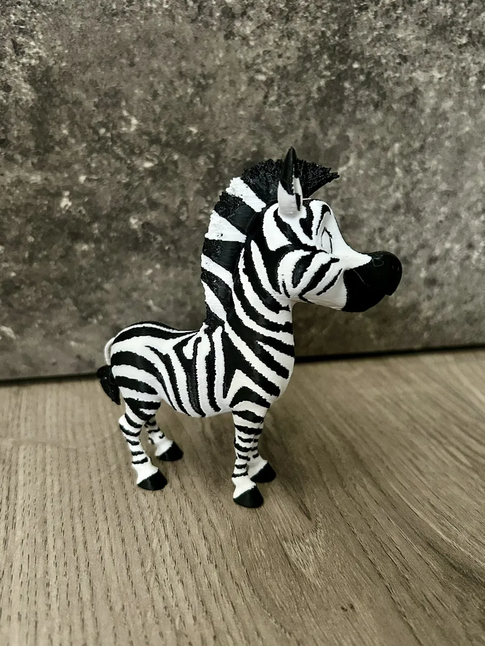 Zebra Happy Cute Figurine Toy AMS Animal - Free 3D Print Model - MakerWorld