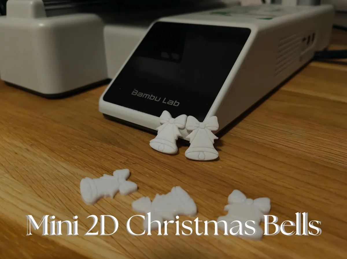 Mini 2D christmas bells - Free 3D Print Model - MakerWorld