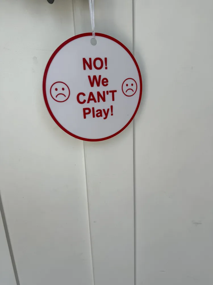 “Can We Play?” Reversible Door Sign by PrintedChapters MakerWorld ...