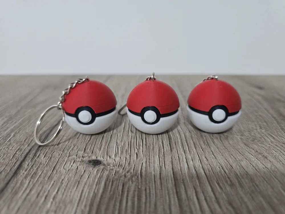 Pokeball Keychain by 3D Girl MakerWorld: Download Free 3D Models