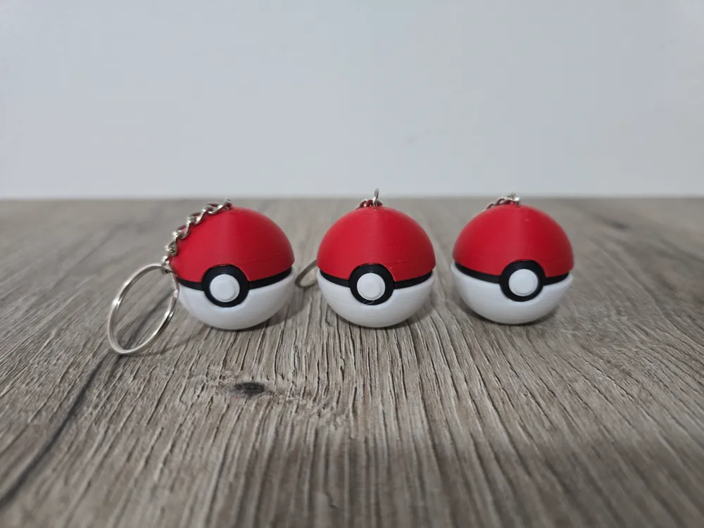 Pokeball Keychain - Free 3D Print Model - MakerWorld
