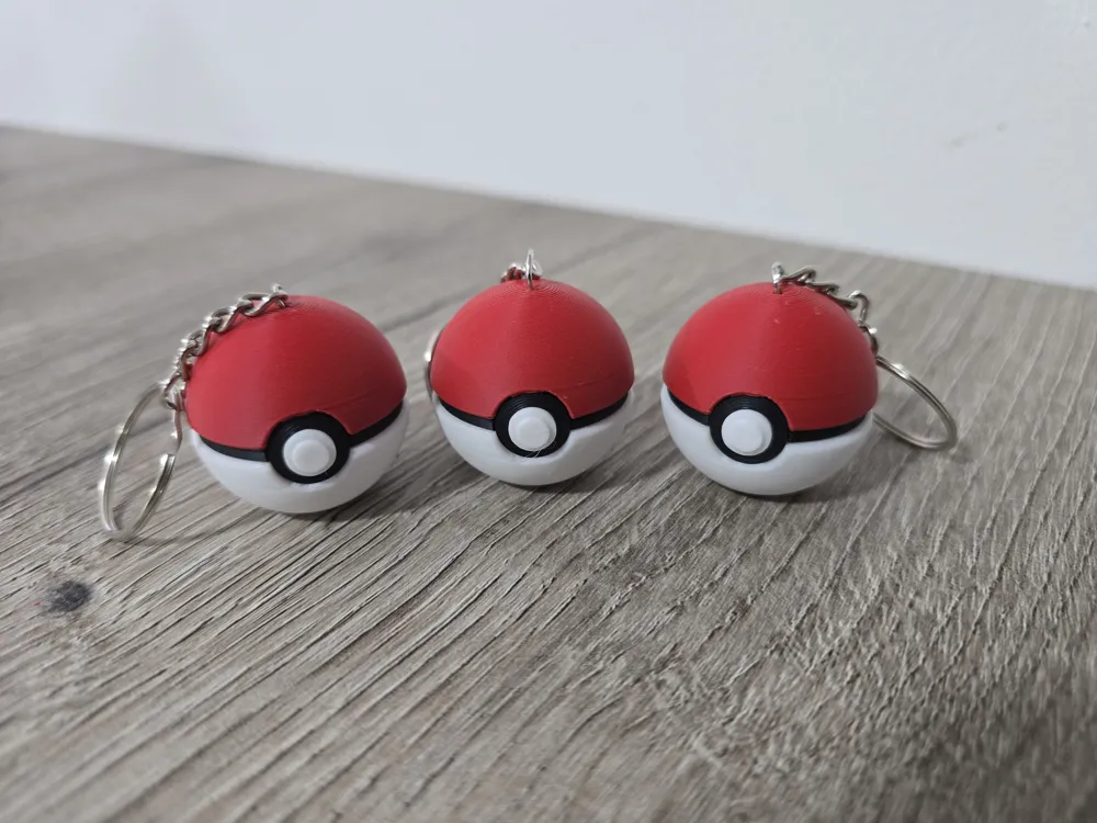Pokeball Keychain - Free 3D Print Model - MakerWorld