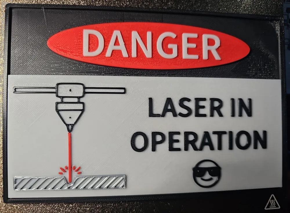 Sign - Danger Laser in Operation by hfoster52 - MakerWorld