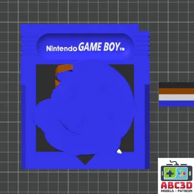 Pokemon Blue Blastoise Game Boy Nintendo Cartridge by ABC3D - MakerWorld