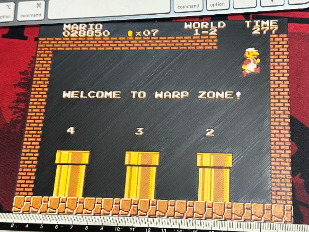 Super Mario Level 1-2 "Welcome to Warp Zone !" - Free 3D Print Model ...