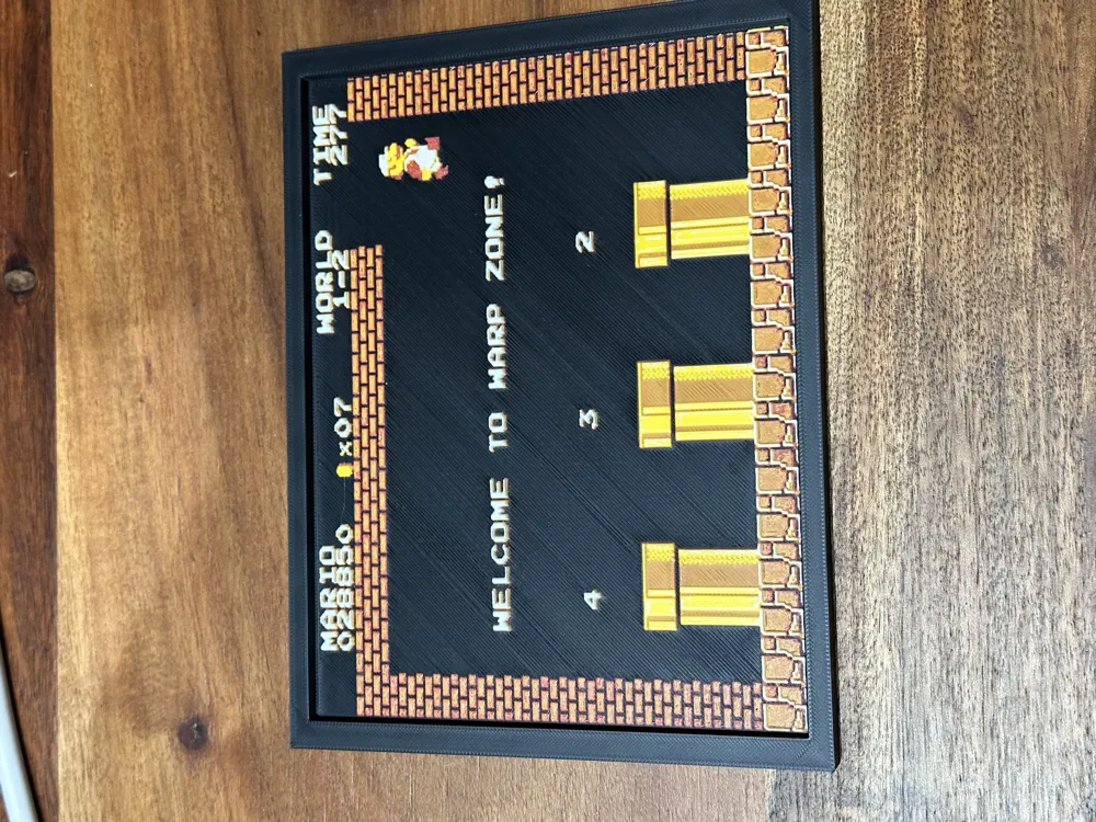 Super Mario Level 1-2 "Welcome to Warp Zone !" - Free 3D Print Model ...