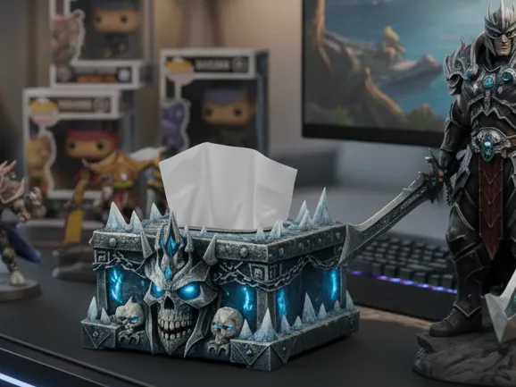World of Warcraft Lich King Tissue Box - Free 3D Print Model - MakerWorld