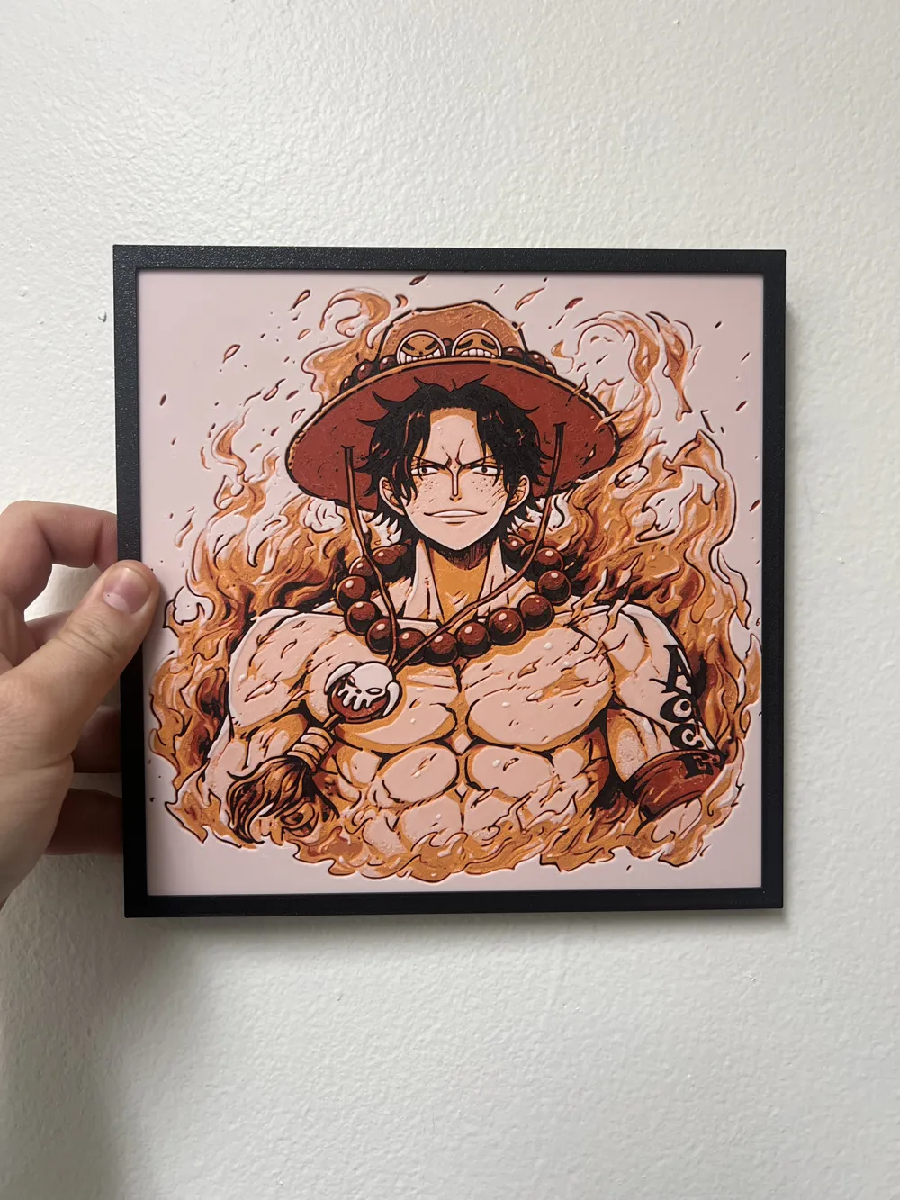 Portgas D. Ace - One Piece - HueForge - Free 3D Print Model - MakerWorld