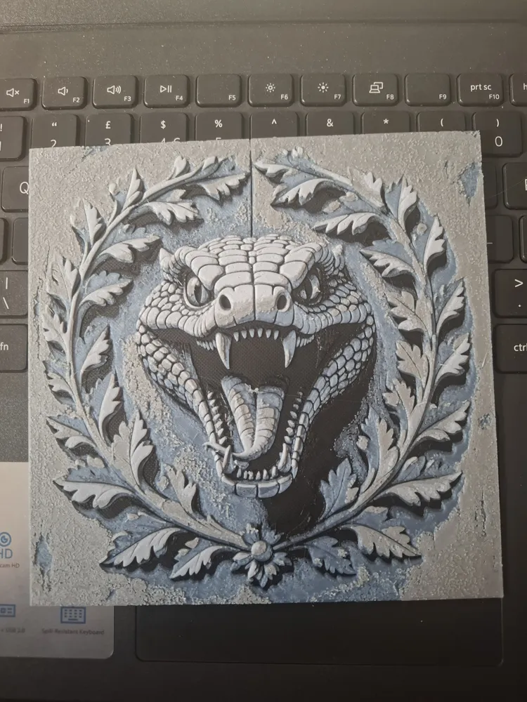 Snake plaque hueforge by dinkydoo10 MakerWorld: Download Free 3D Models