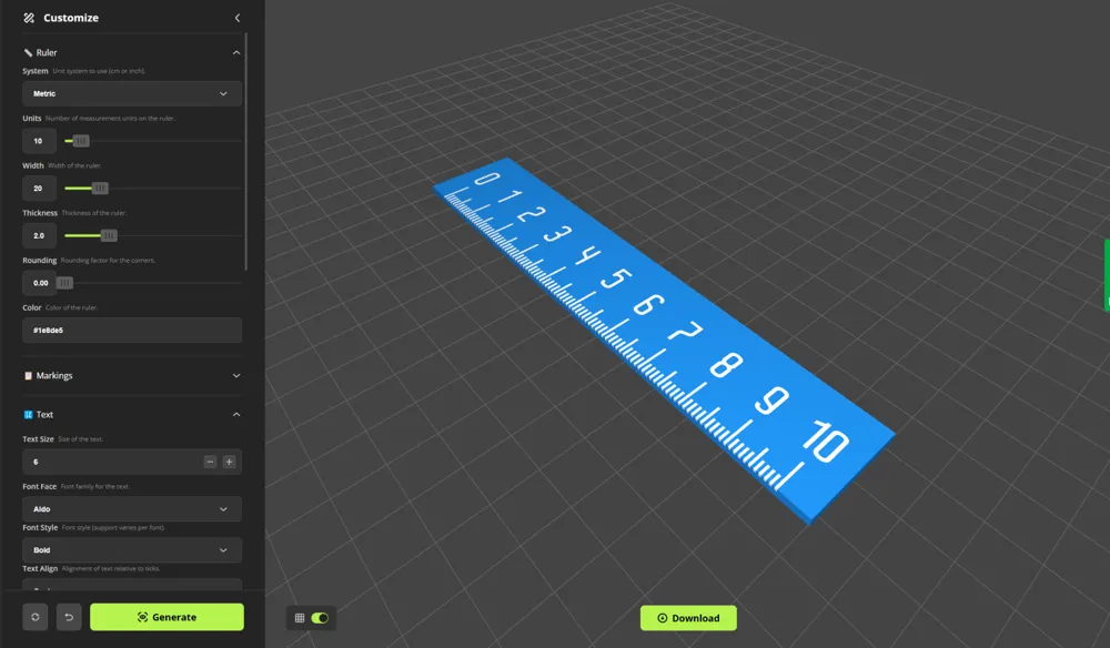 Ruler Maker - Customizable Rulers by Koolm MakerWorld: Download Free 3D ...