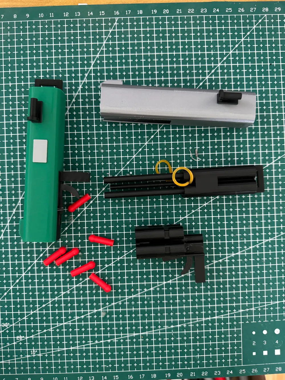 Toy Quad Rocket Launcher (Rubber Band Powered) by 小红薯手工人 - MakerWorld