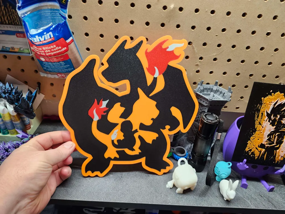 Charmander, Charmeleon, Charizard Evolve Light Box by Tri-3D - MakerWorld