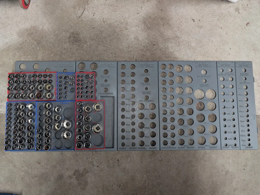 Gridfinity Craftsman SAE Socket Organizer by eigthcypher MakerWorld ...