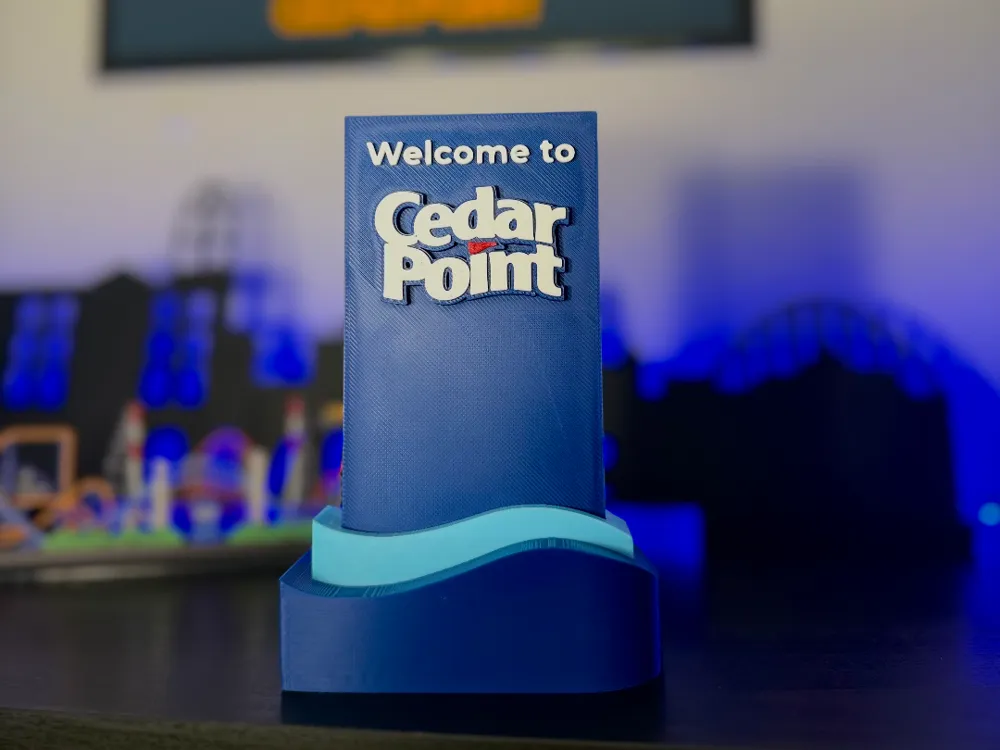 Cedar Point Welcome Sign - Free 3D Print Model - MakerWorld