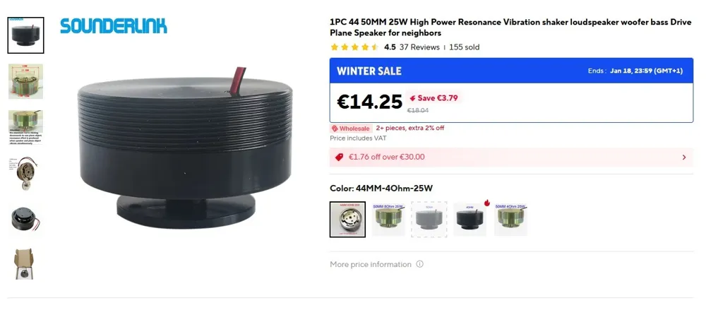 Thrustmaster T-LCM Bass Shaker Mount Haptic - Free 3D Print Model ...