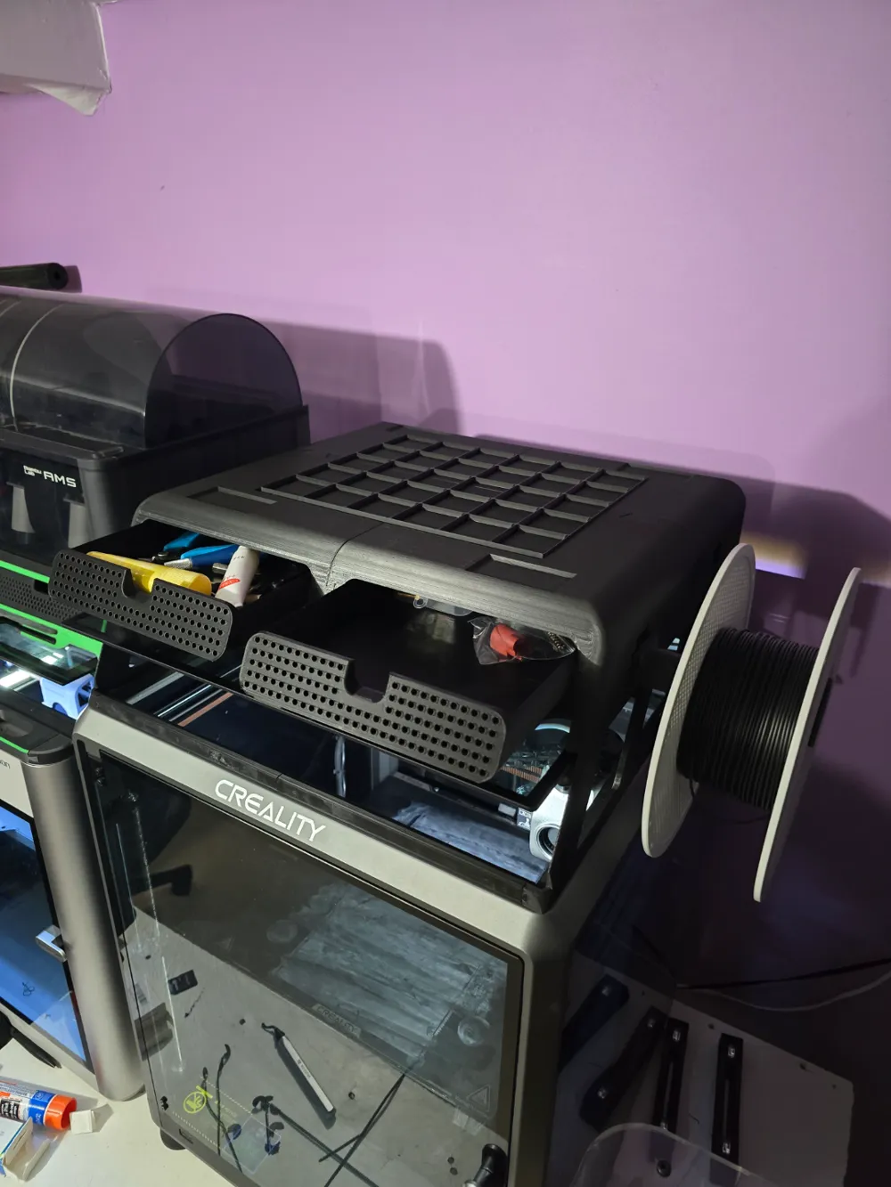 Creality K1 Max CFS/Gridfinity Riser With Storage by Kyesniper ...