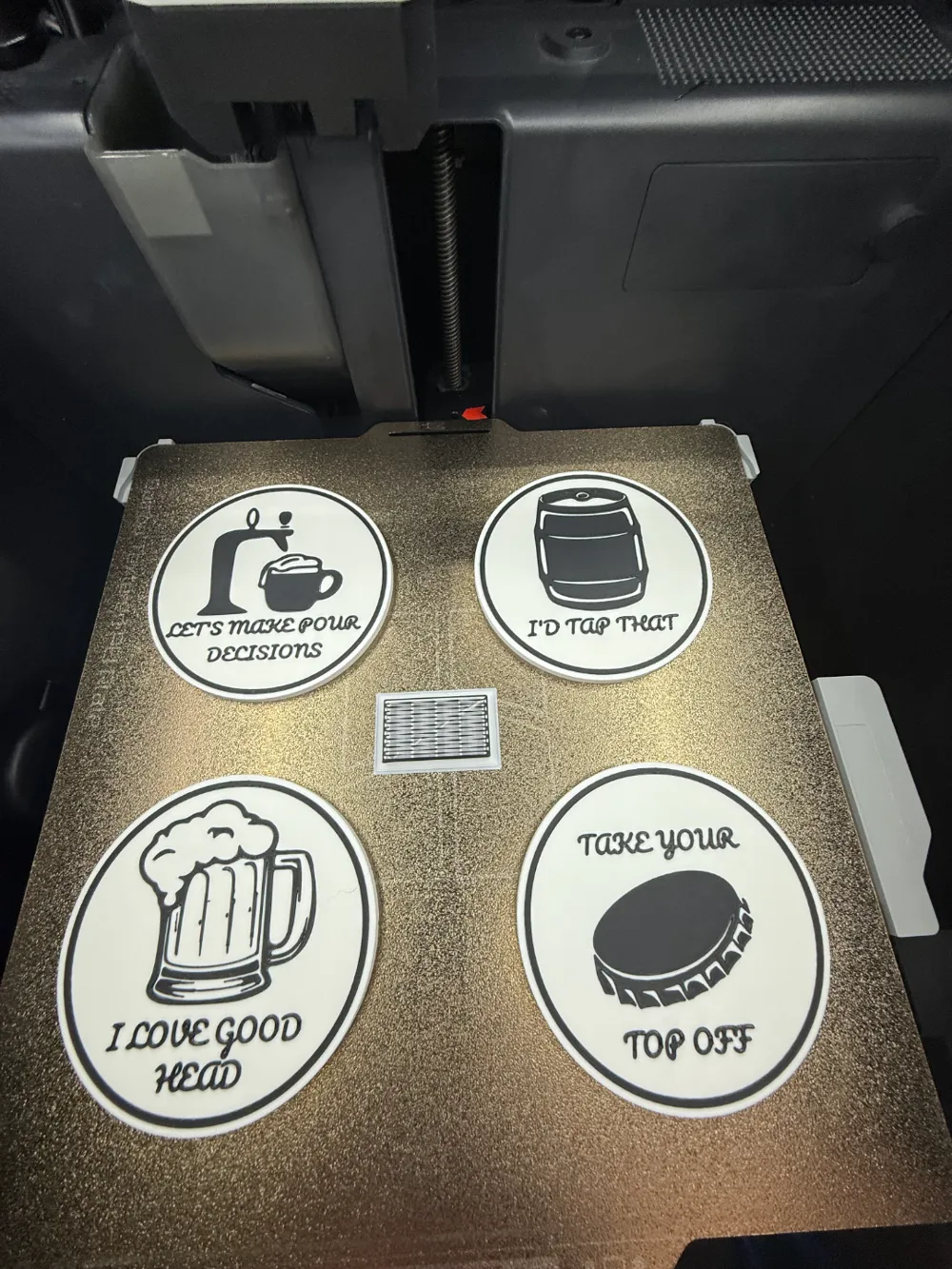 FUNNY BEER DRINKING COASTER SET - Free 3D Print Model - MakerWorld