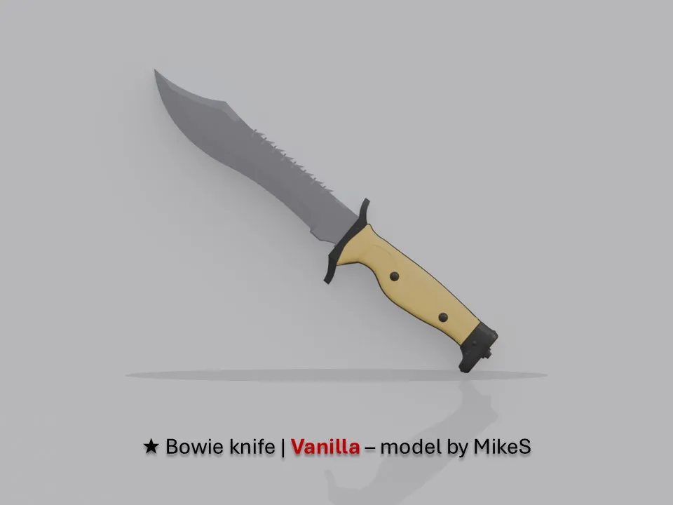 Cuchillo Bowie | Modelo de cuchillo Counter Strike por Mike.stl ...