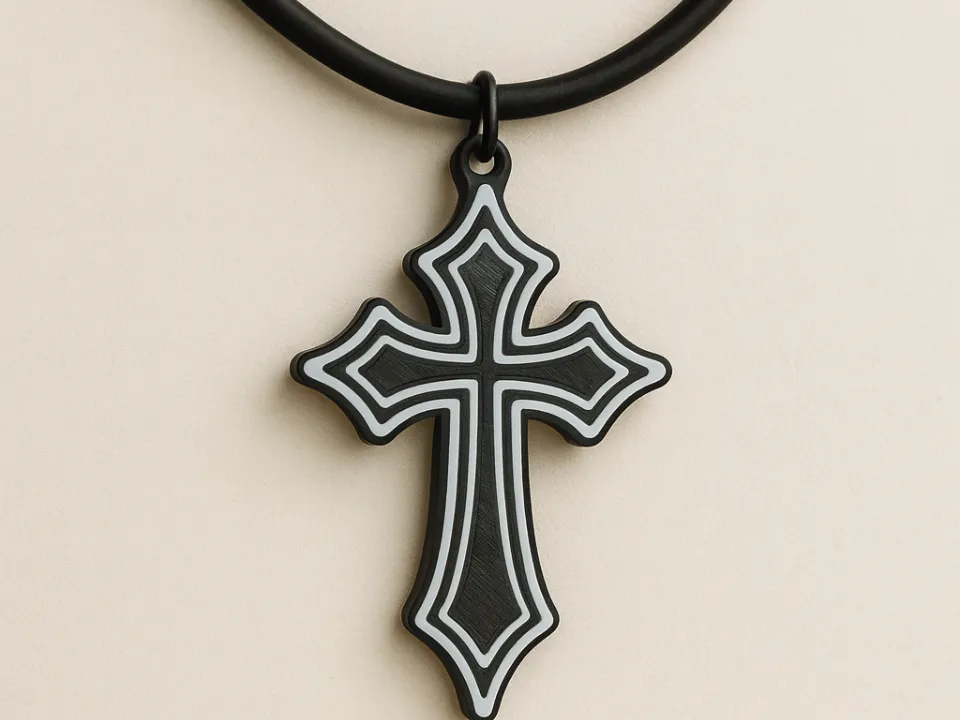 Modern Style Cross Pendant by GAF 3D MakerWorld: Download Free 3D Models
