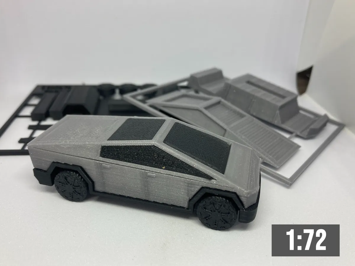 Tesla Cybertruck Minimalistic 1:72 Kit Card by jakubhroch MakerWorld ...