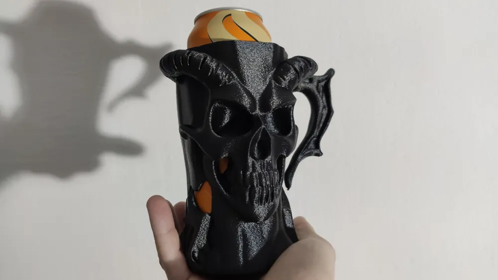 Longhorn Demon Skull Can Holder (0,5L cans) by RUMcajz MakerWorld ...