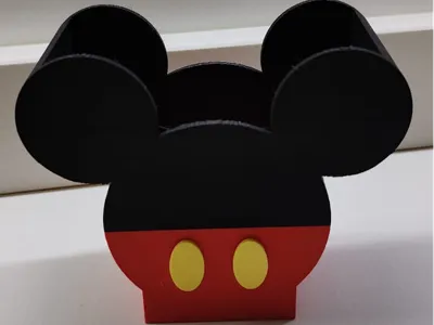 Porta penne Disney Mickey Mouse Topolino - Free 3D Print Model - MakerWorld