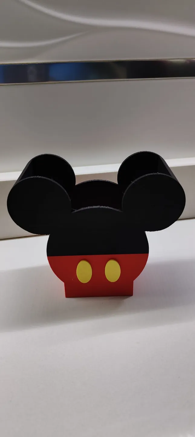Porta penne Disney Mickey Mouse Topolino - Free 3D Print Model - MakerWorld