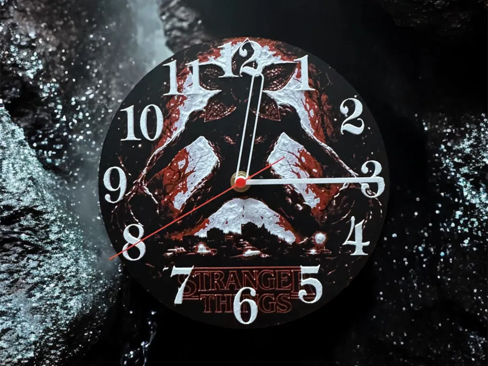 Demogorgon Wall Clock Inspired By Stranger Things - Free 3D Print Model ...