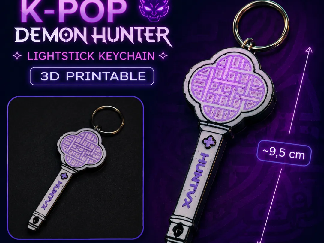 K-Pop Demon Hunters – Chaveiro Lightstick - Modelo gratuito para ...