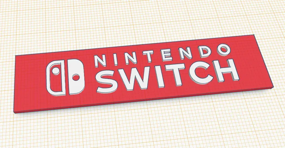 Nintendo Switch Logo Plate - Free 3D Print Model - MakerWorld