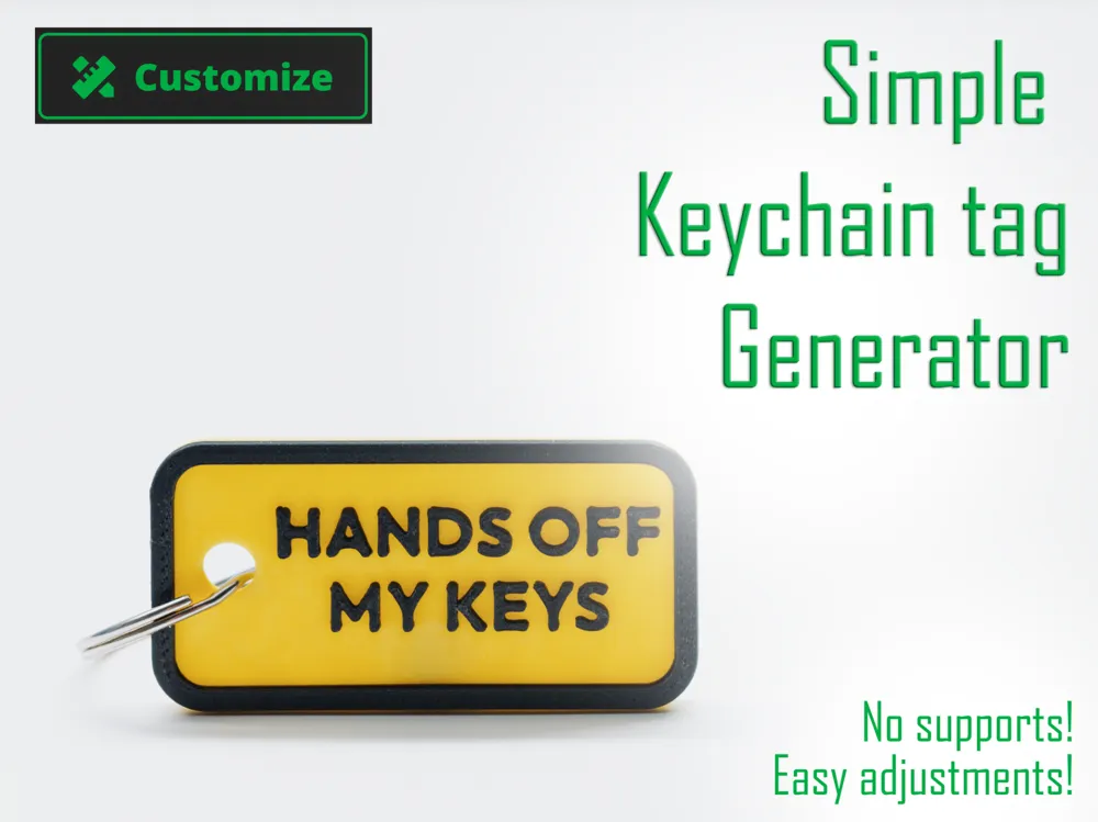 Simple Keychain Generator + Sample by John Galt - MakerWorld