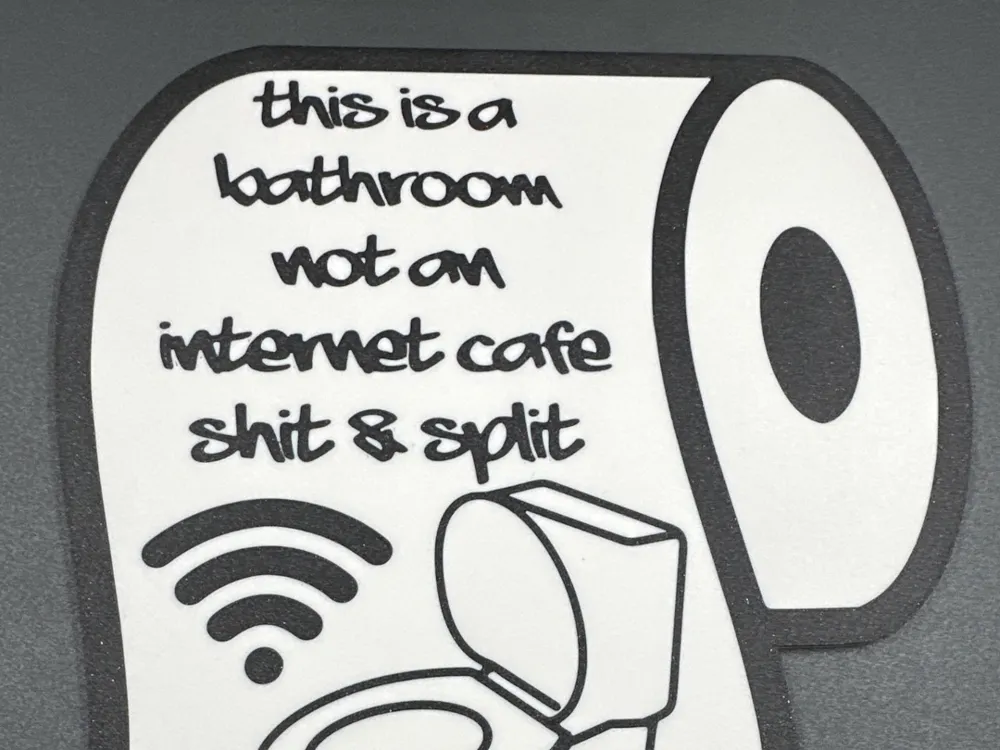 Toilet Sign - Free 3D Print Model - MakerWorld