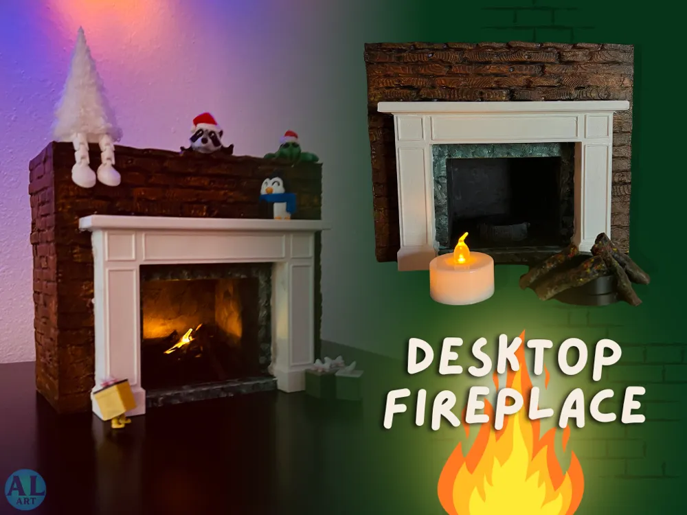 Desktop Fireplace by Notamolerat MakerWorld: Download Free 3D Models